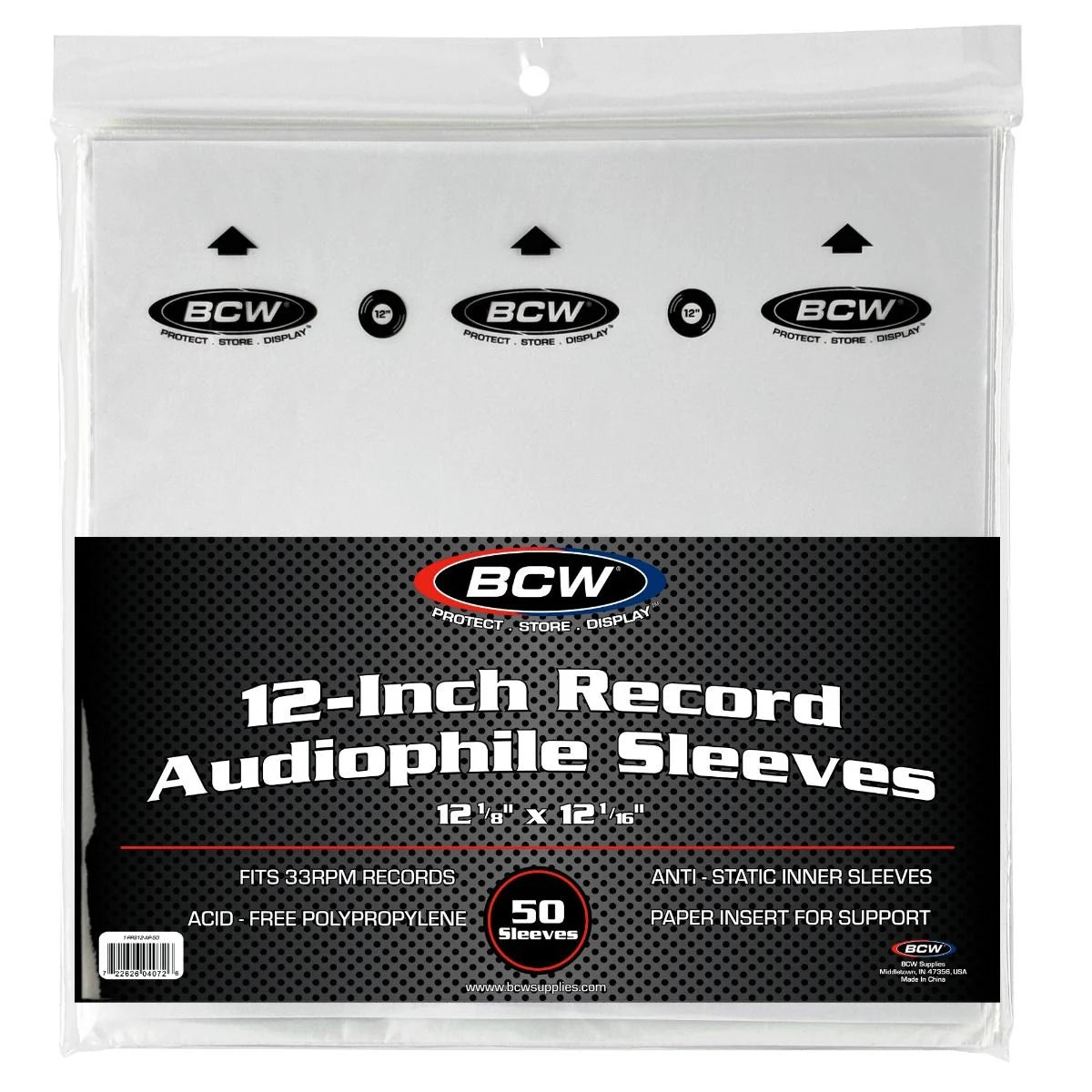 BCW 12-Inch Record Audiophile Sleeves – Fresh Produce Records Macon