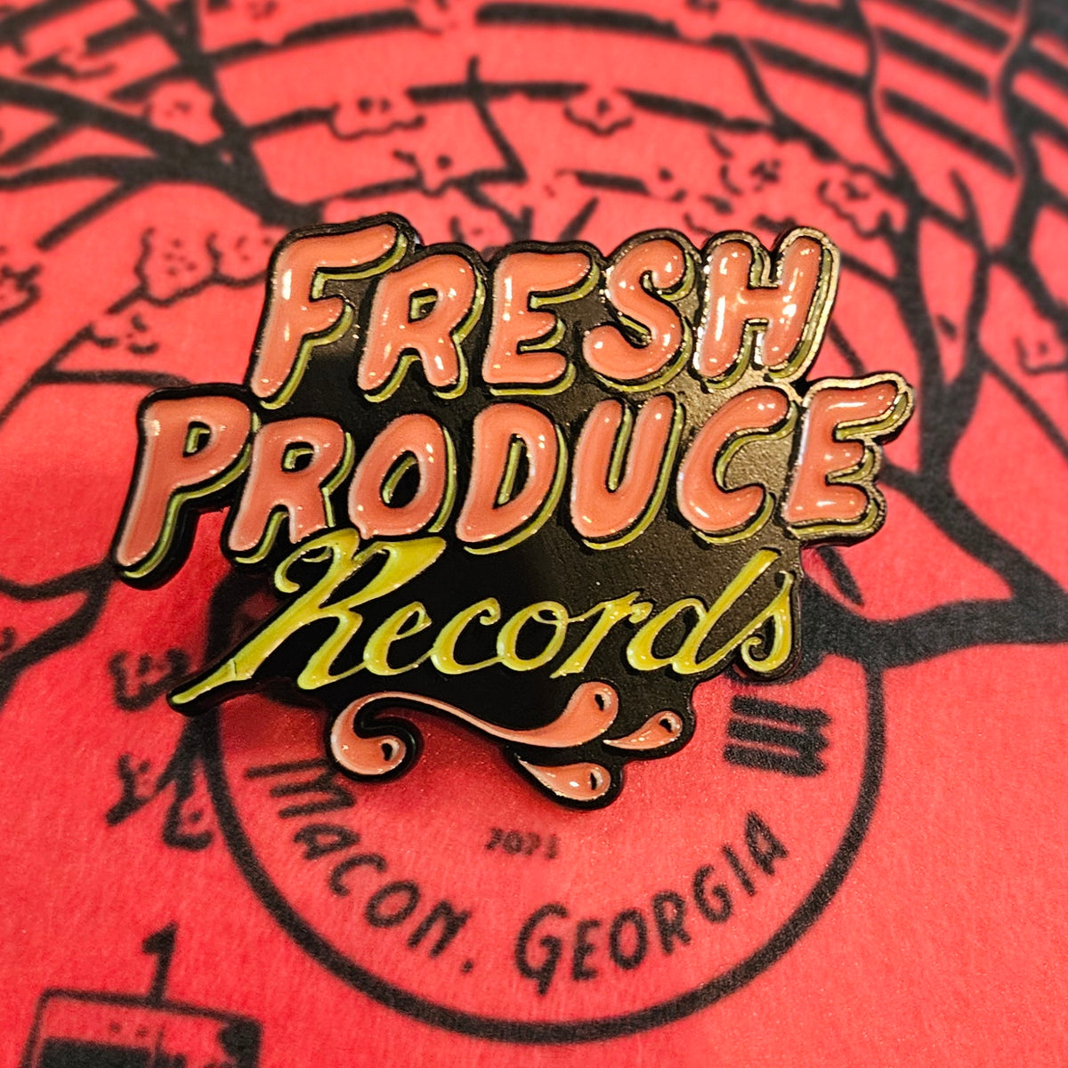 Fresh Produce Records Enamel Pin - Script Logo – Fresh Produce Records ...