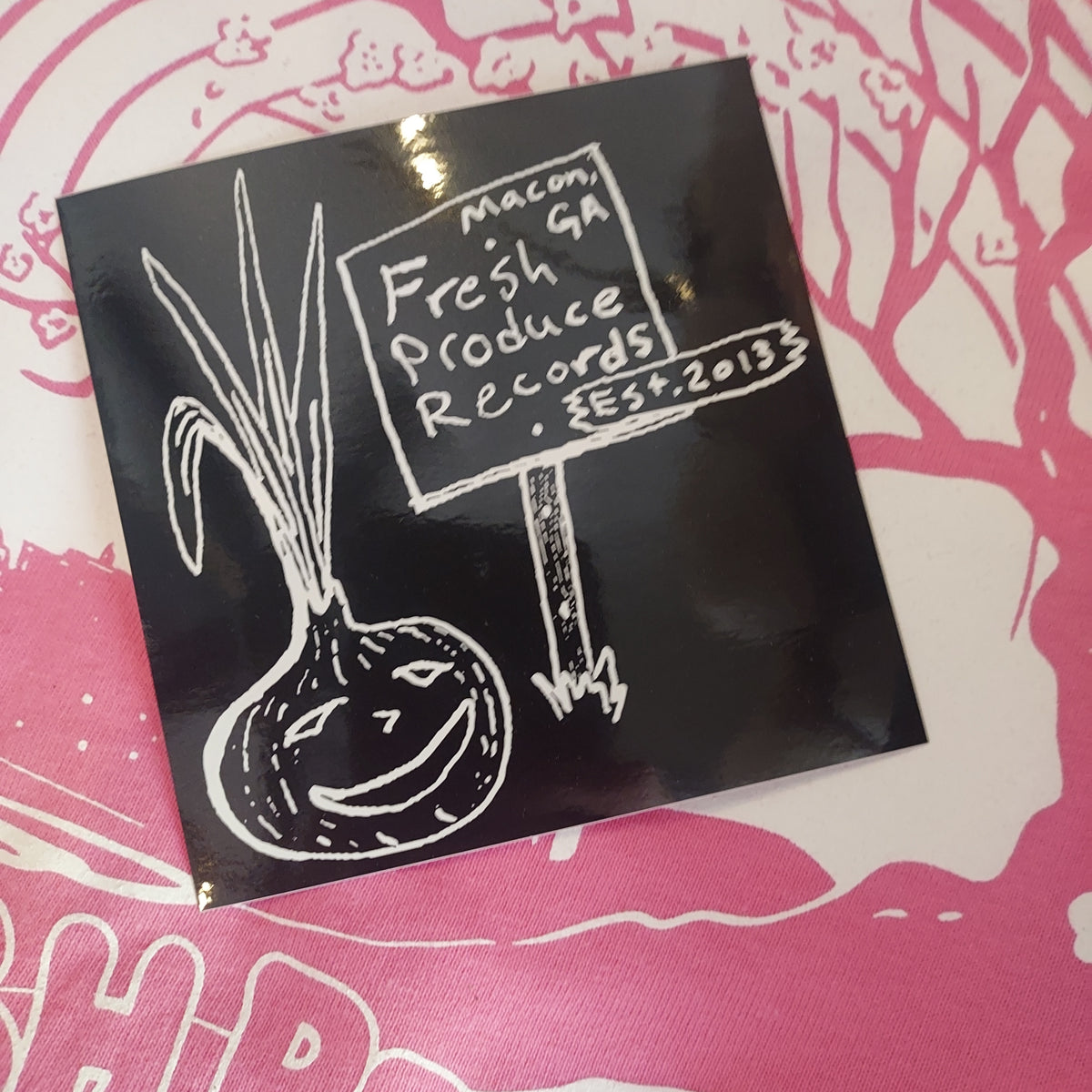 Fresh Produce Records Stickers - Onion Dude Black & White – Fresh ...