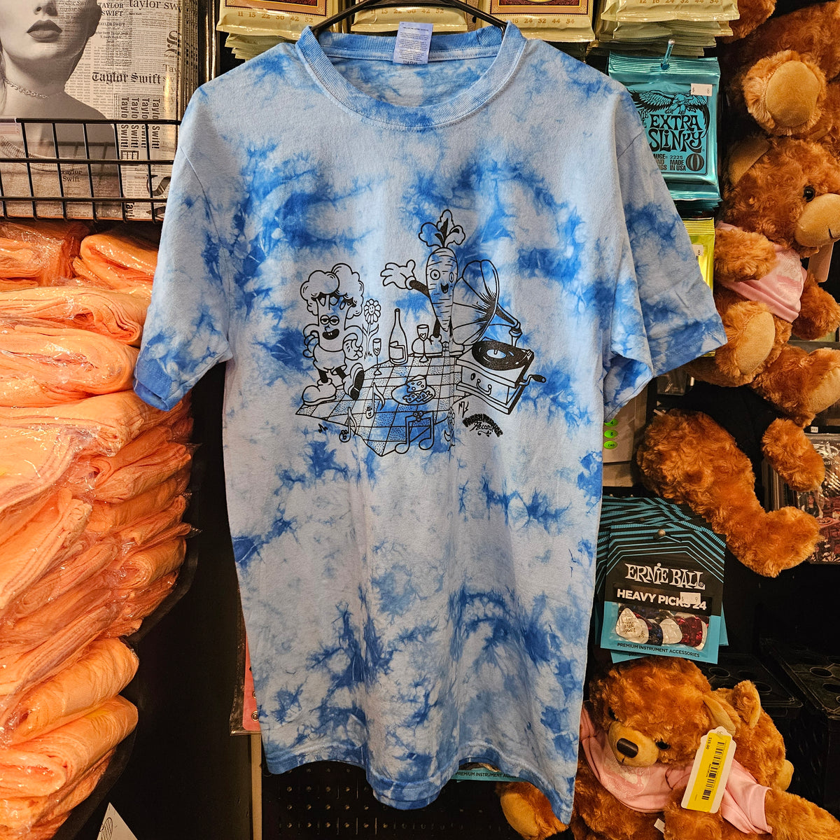 Fresh Produce Records Veggie Picnic Shirt - Sky Blue Tie Dye – Fresh ...